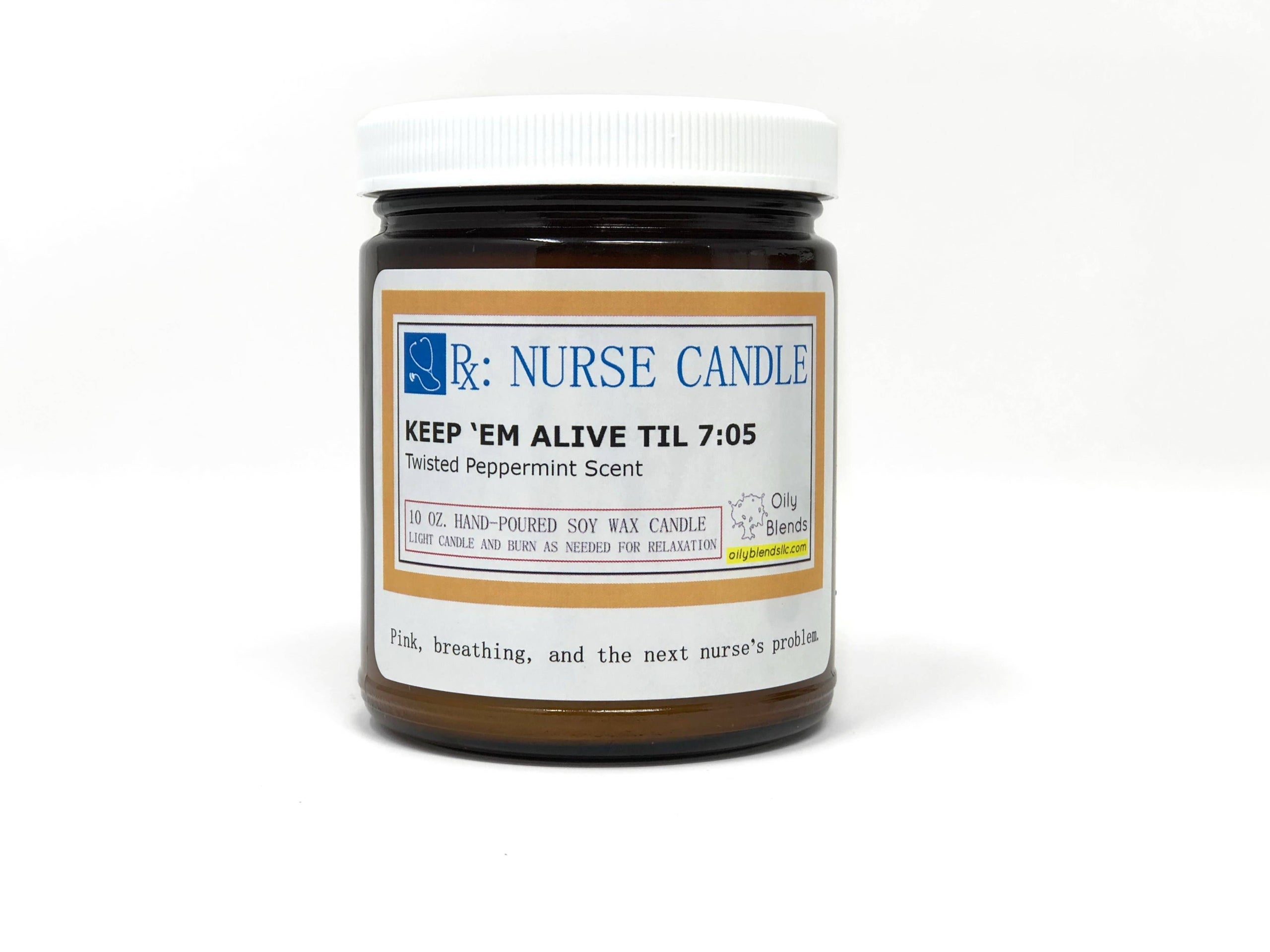 Keep ‘Em Alive Til 7:05 Nurse 10 Oz Soy Candle | marley mae market ...